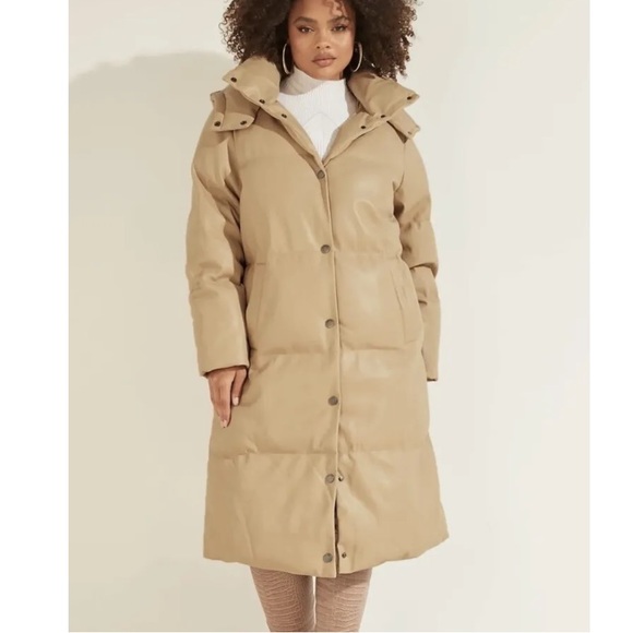 Guess | Jackets & Coats | New Guess Emilie Faux Leather Long ...